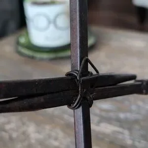 Wall Decor | Three Driven Nails Rustic Iron Wall Hanging Cross Railroad ...